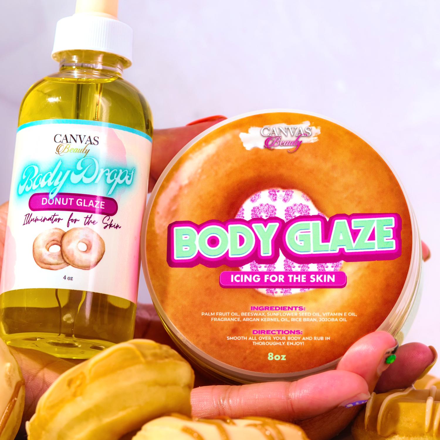 BODY GLAZE & BODY DROPS DUO: GLAZED DONUT – CANVAS BEAUTY BRAND