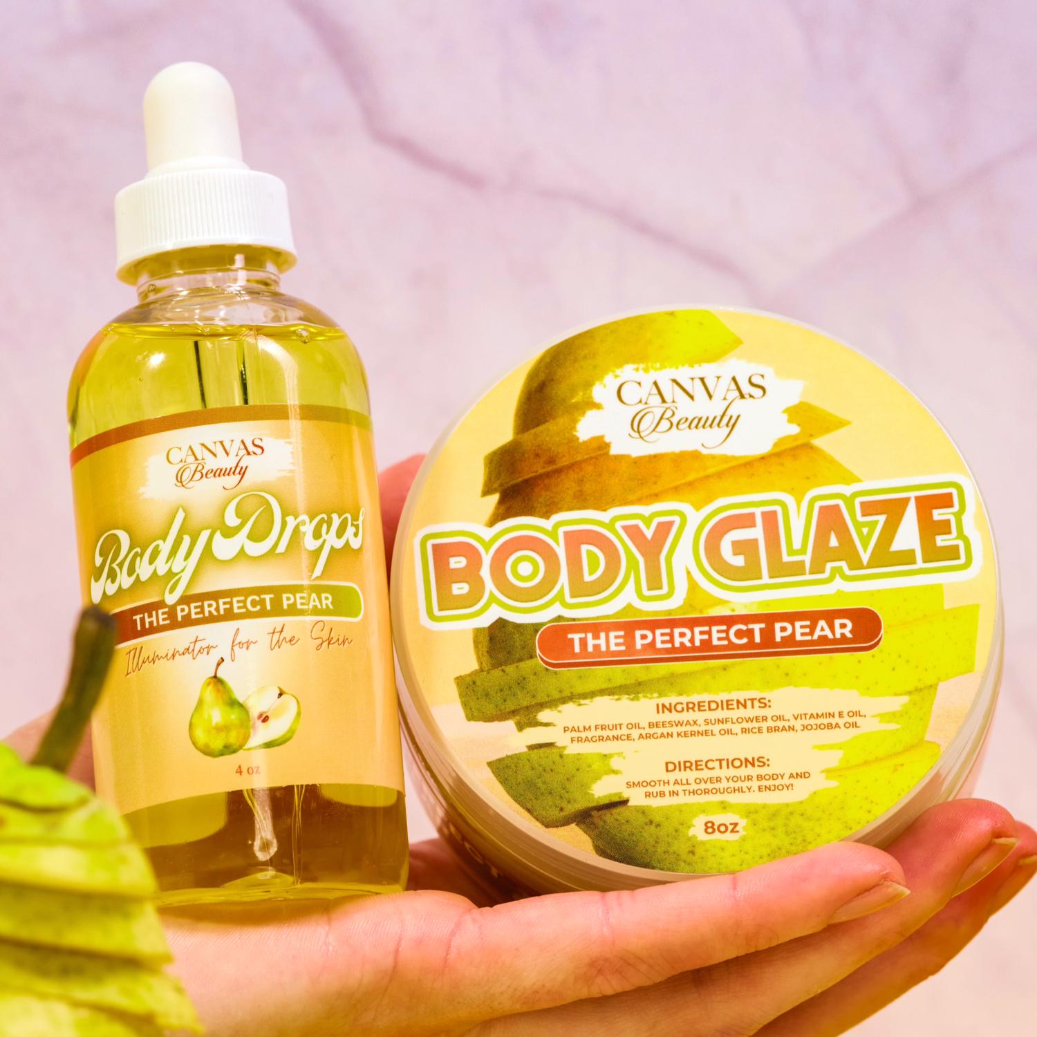 BODY GLAZE & BODY DROPS DUO: THE PERFECT PEAR – CANVAS BEAUTY BRAND